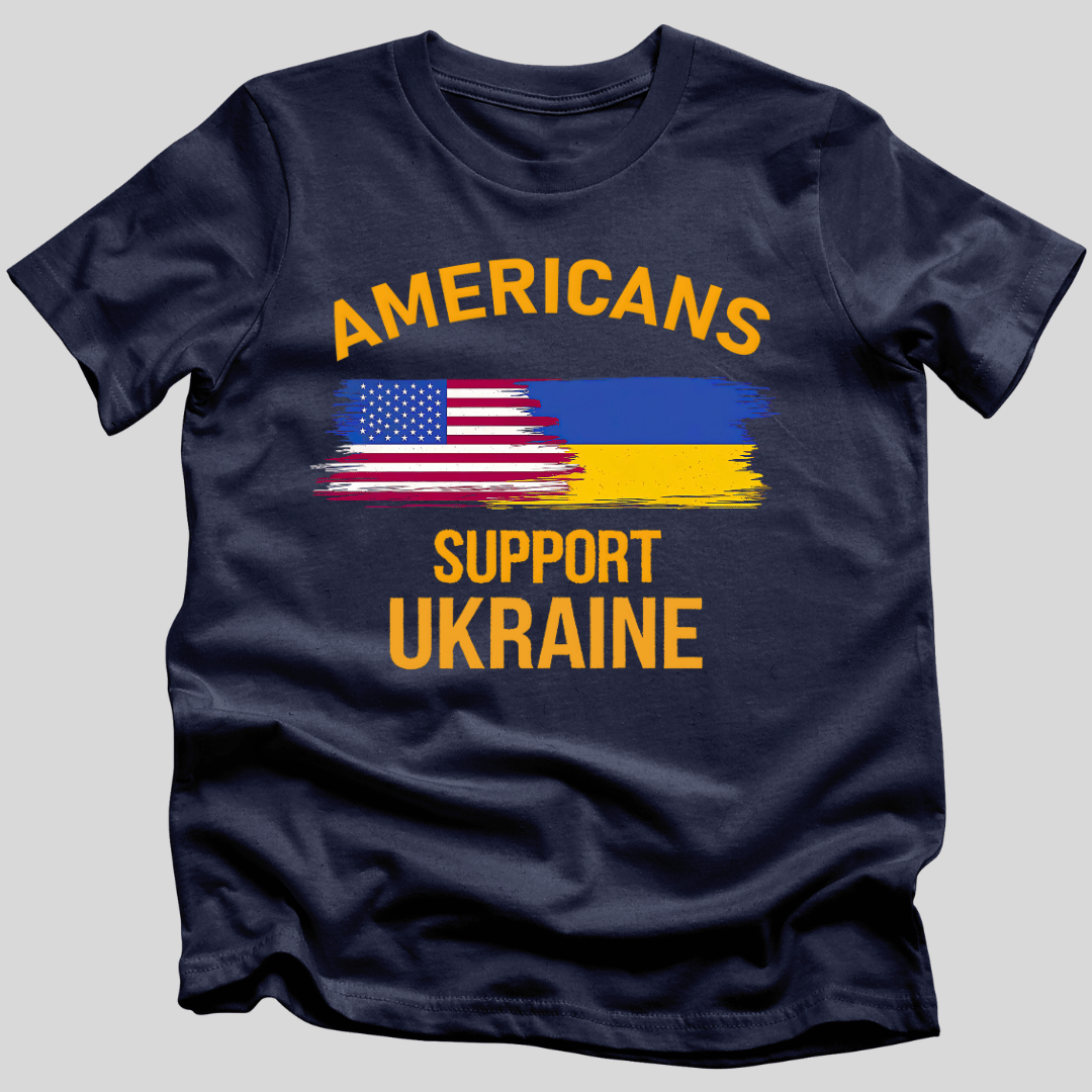 Americans Support Ukraine T-Shirt | Ukrainian Apparel