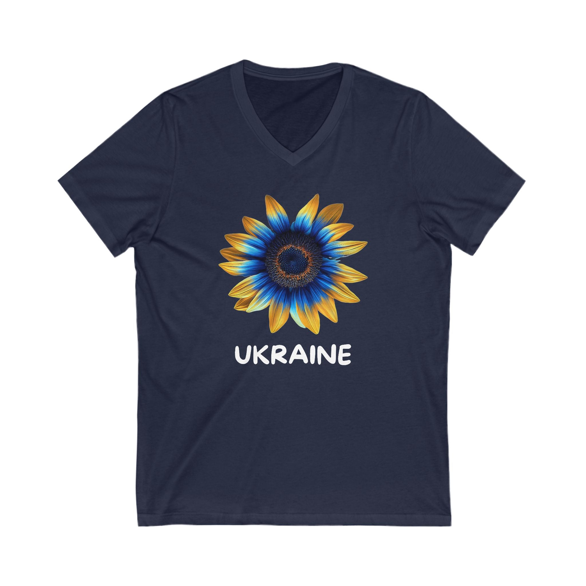 Ukrainian Sunflower V-Neck Tee | Ukrainian Apparel