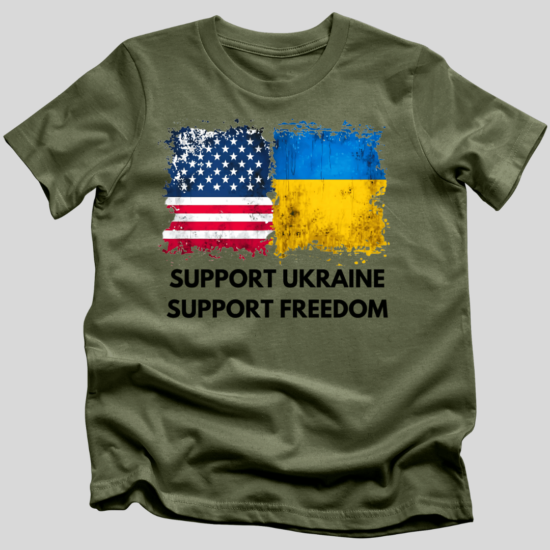 Support Ukraine-Support Freedom T-Shirt | Ukrainian Apparel